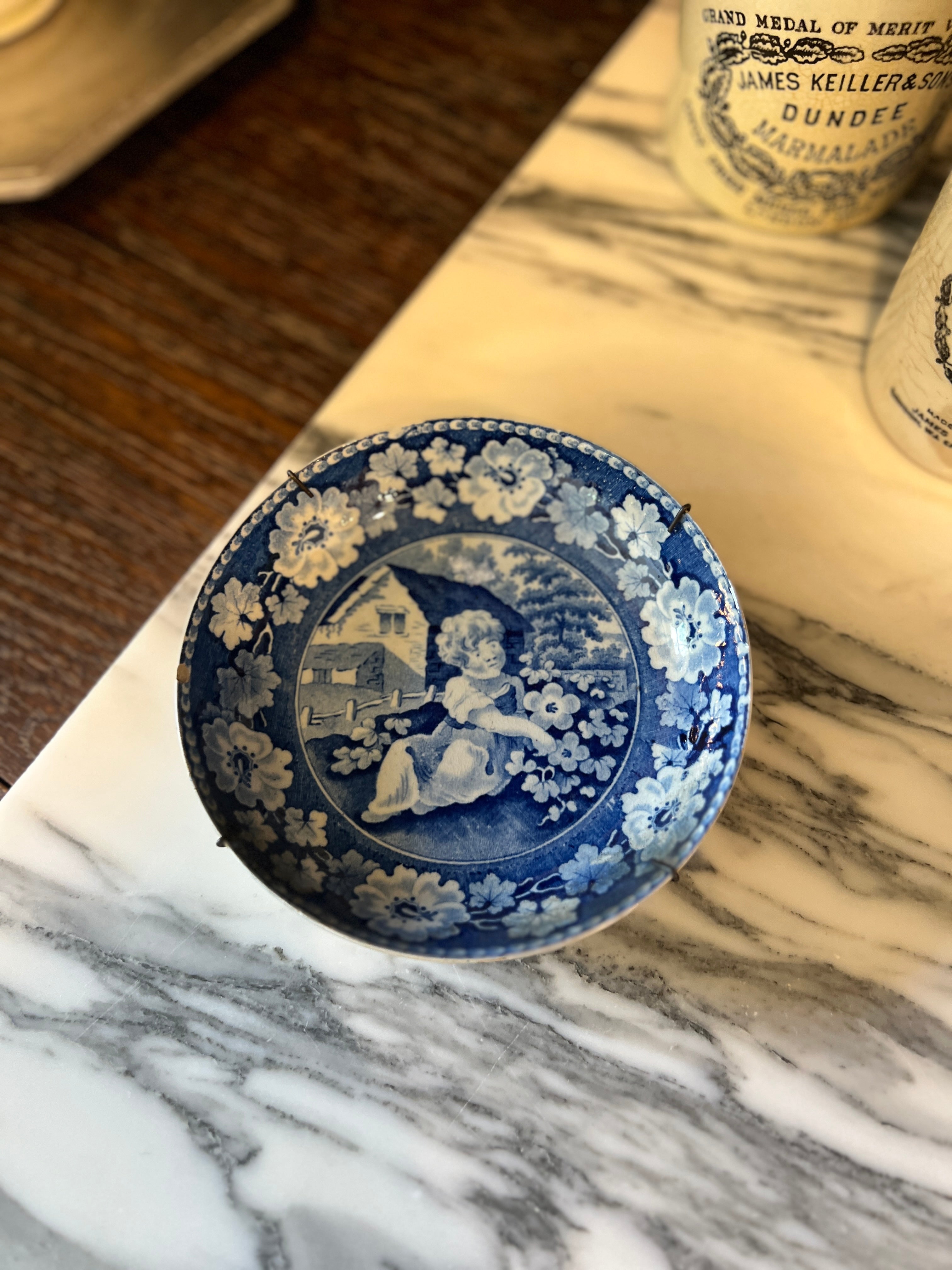Antique Blue Cherub Plate – Millcreek Manor Art & Antiques